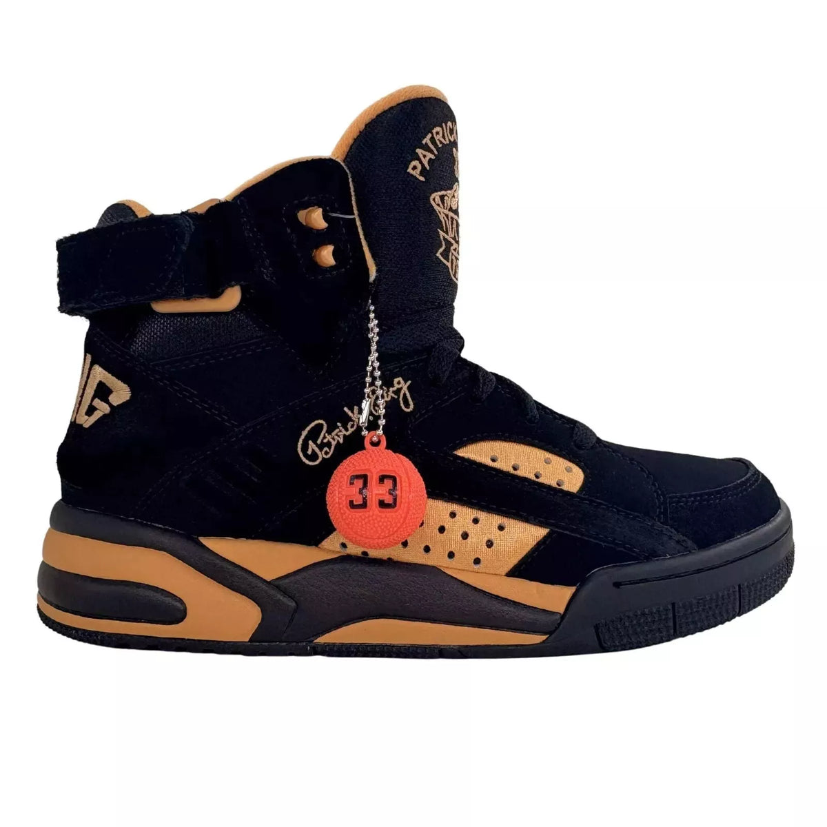 Patrick Ewing Athletics Men's 1BM00143-040 ECLIPSE Black Gold Basketba ...