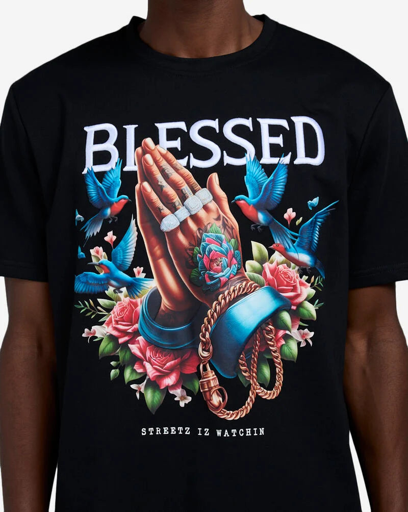 Streetz Iz Watchin Mens Blessed Fashion Tees – Nekta Footwear